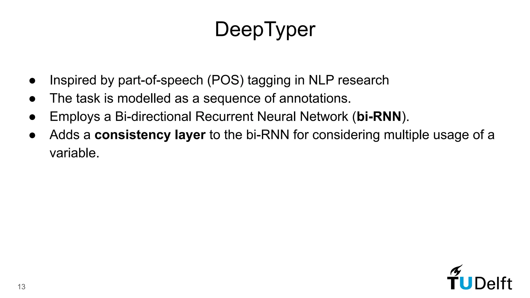 Deep learning Type Inference for Dynamic Programming Languages | PPT