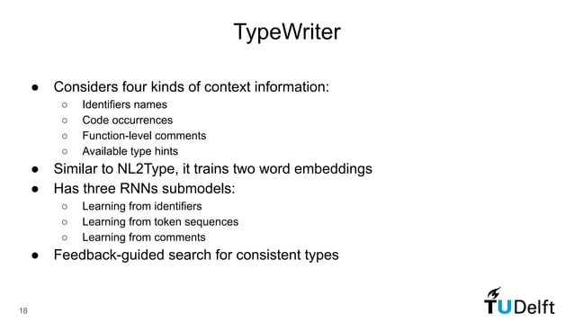 Deep learning Type Inference for Dynamic Programming Languages | PPT