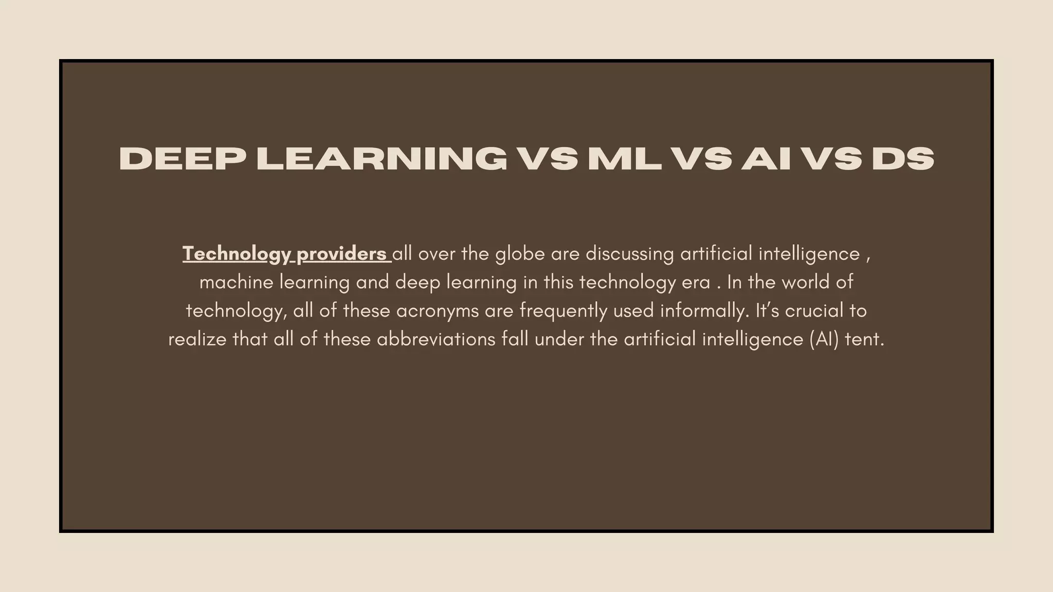 Deep learning vs ML vs AI vs DS .pdf Deep learning vs ML vs AI vs DS .pdf