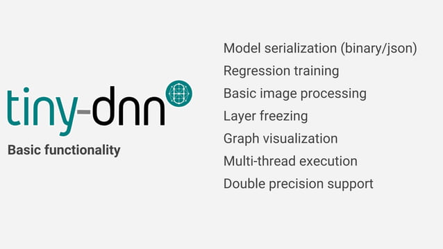 Deep learning with C++ - an introduction to tiny-dnn | PDF
