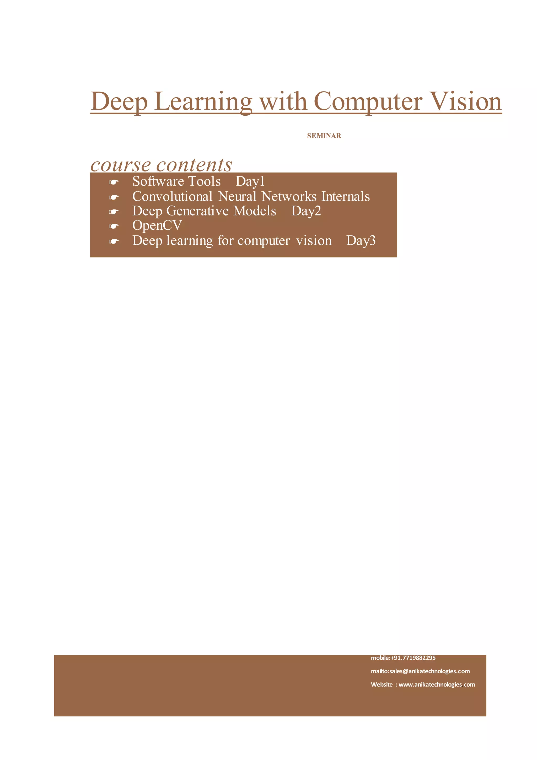 Deep learning with_computer_vision | PDF