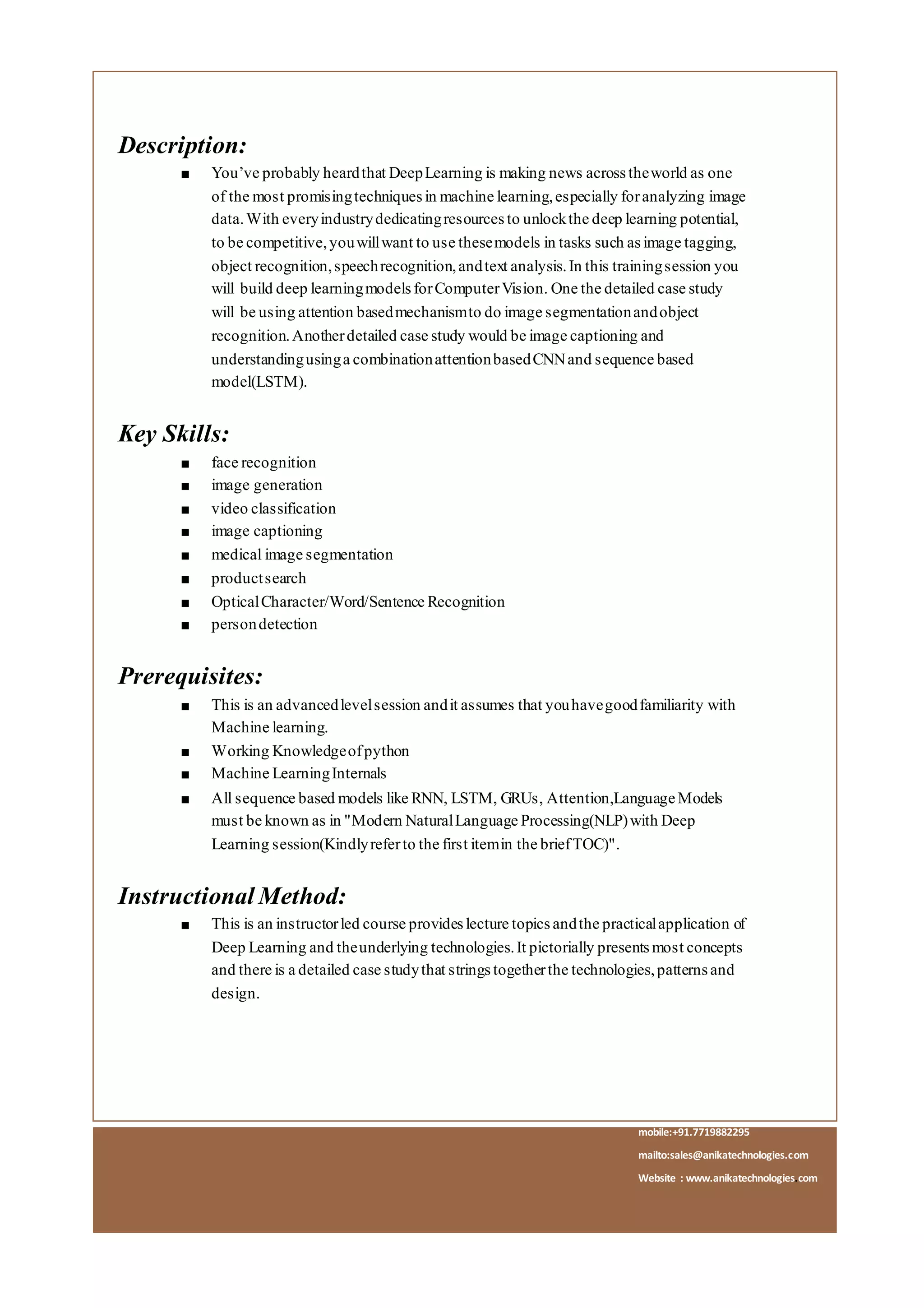 Deep learning with_computer_vision | PDF