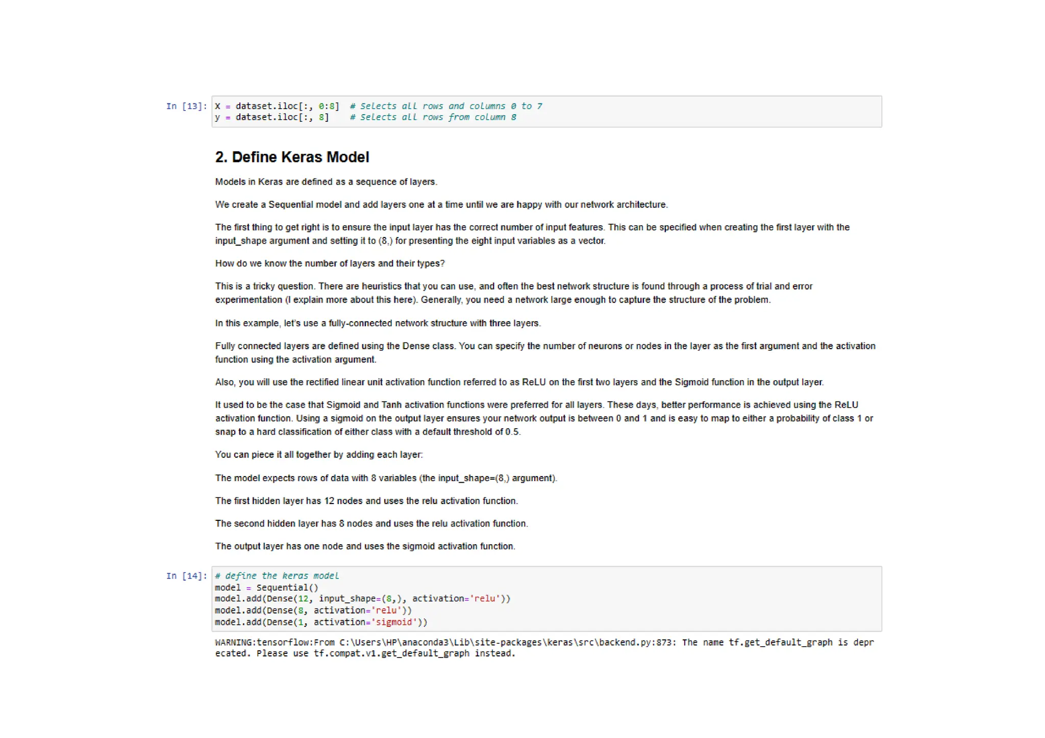 Tutorial For Deep Learning Project With Keras Pdf Technology