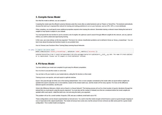 Tutorial For Deep Learning Project With Keras Pdf Technology And Computing