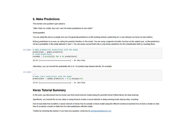 Tutorial for Deep Learning Project with Keras | PDF | Technology ...