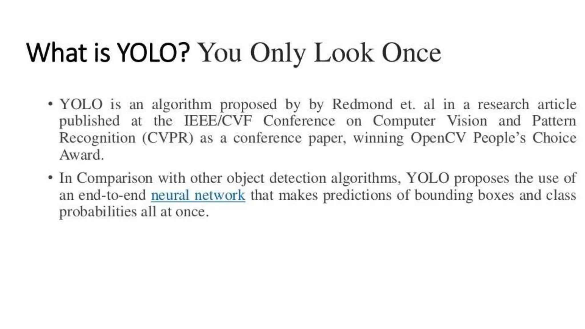 YOLO ( You Only Look Once) Deep Learning.pptx