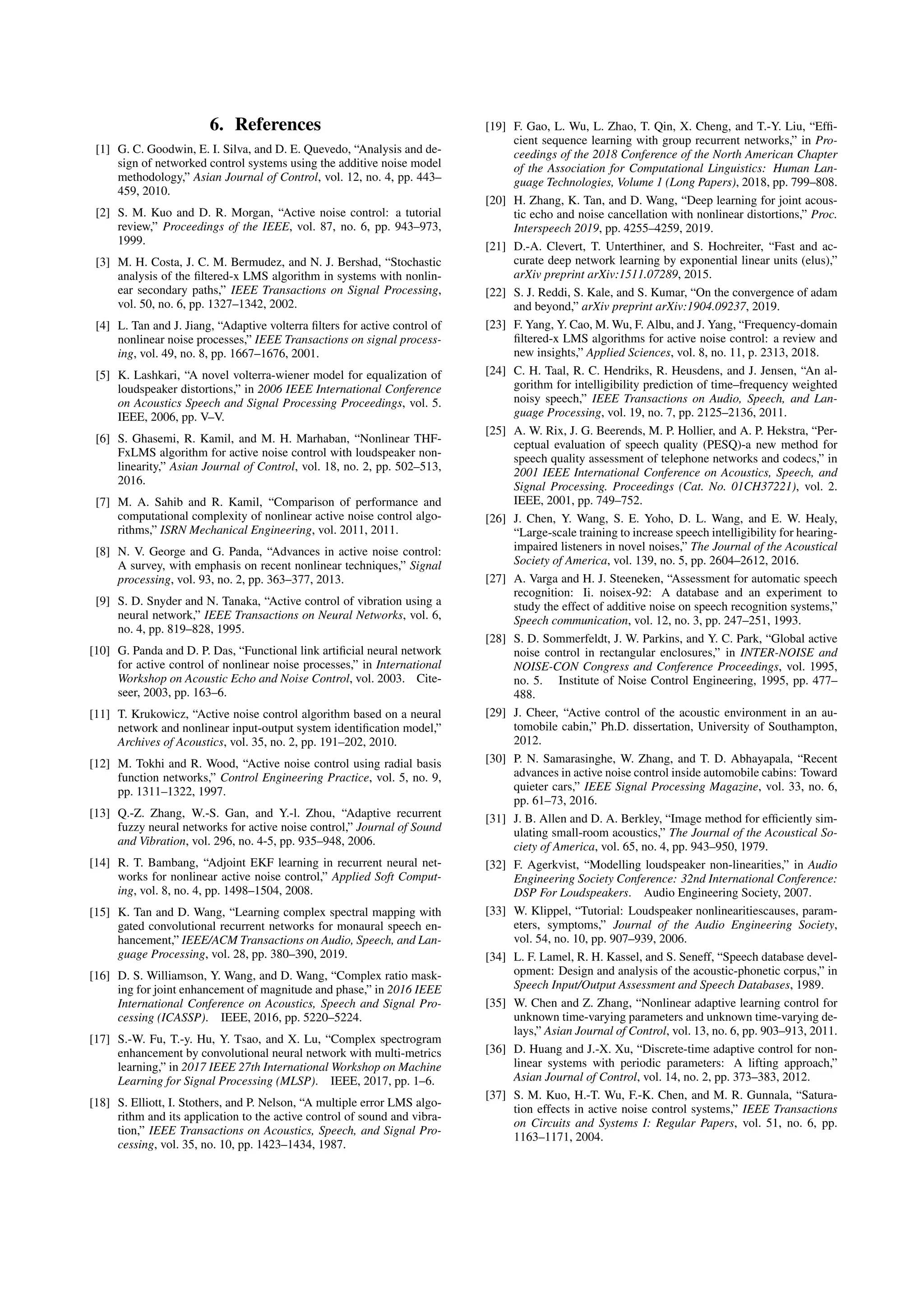 Deep Learnung ANC Approach for Active Noise | PDF