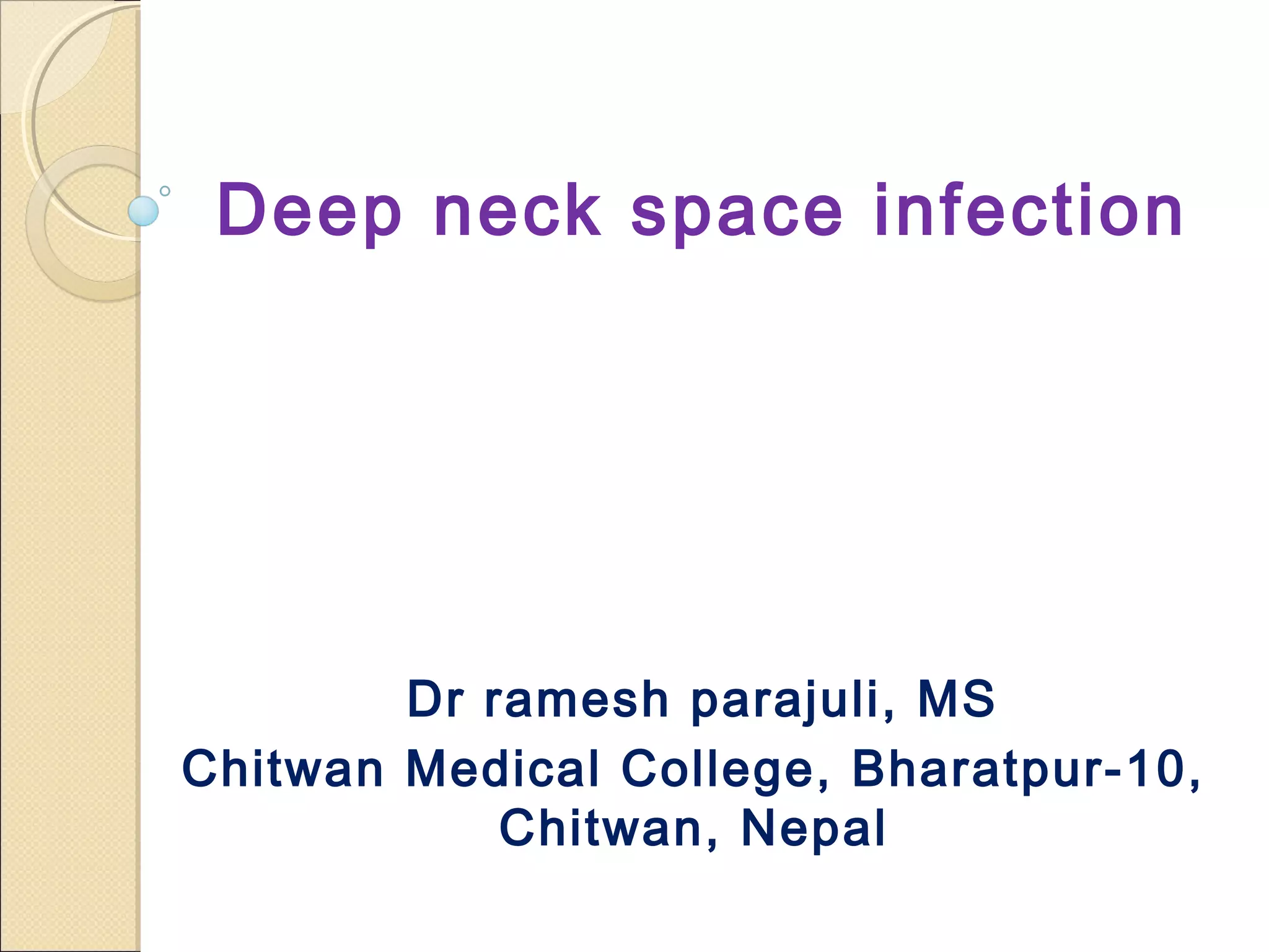 Deep neck infection | PPT