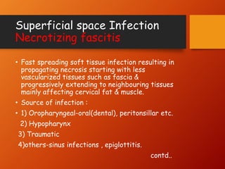 DEEP NECK SPACE INFECTIONS - DR ADITYA GOEL (MS-ENT) | PPTX
