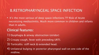 Deep neck spaces and infection ENT | PPTX