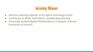 Deep Neural Network Regression at Scale in Spark MLlib | PPT