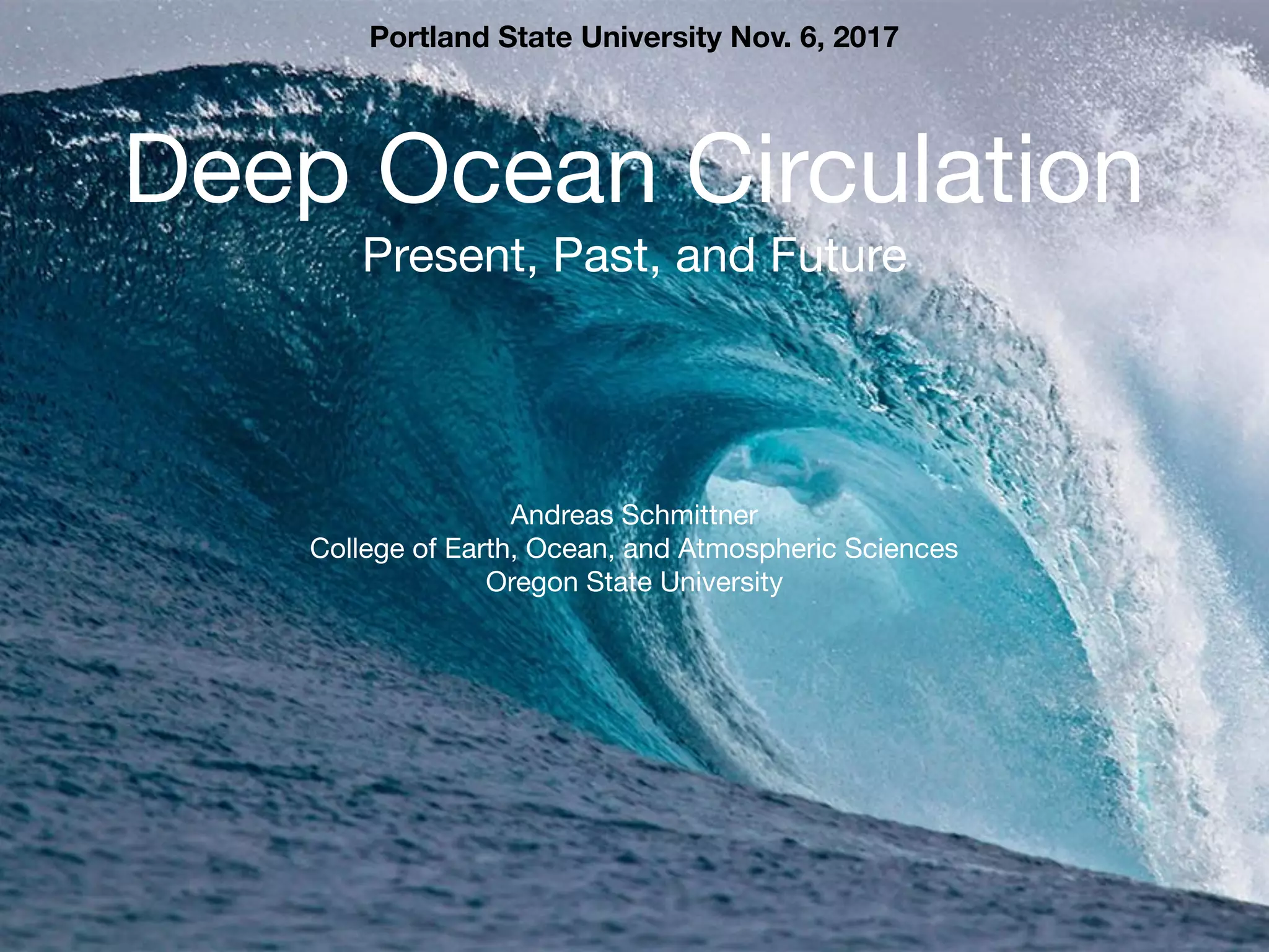 Deep Ocean Circulation Present Past And Future Pdf