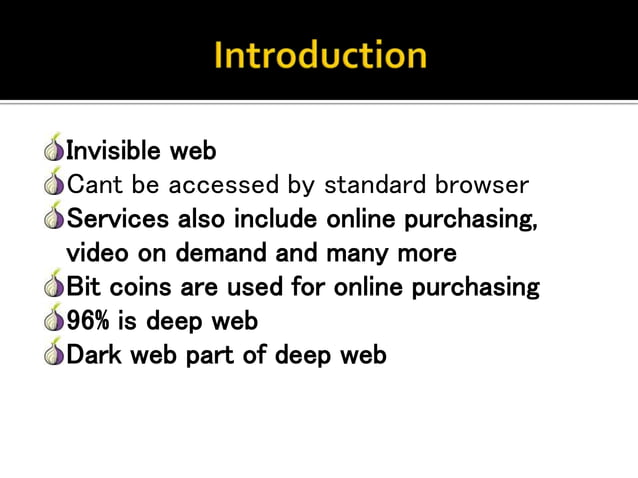 Deep or dark web | PPTX | Internet | Computing