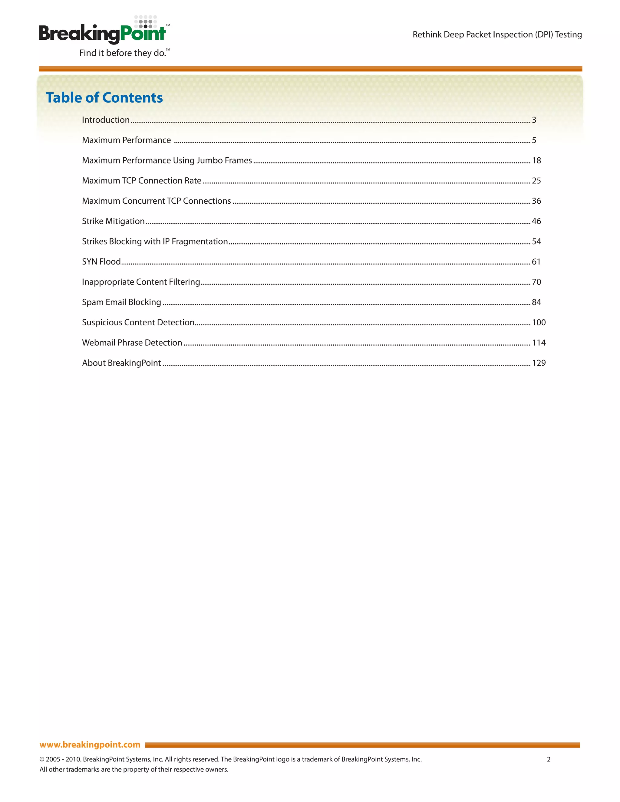 Deep Packet Inspection (DPI) Test Methodology | PDF
