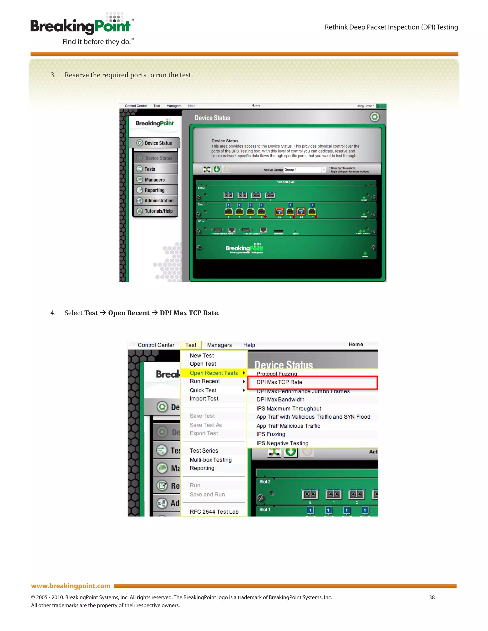 Deep Packet Inspection (DPI) Test Methodology | PDF