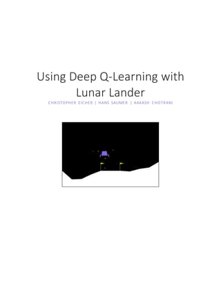 Deep q learning with lunar lander | DOCX