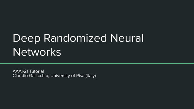 Deep randomized neural networks | PDF