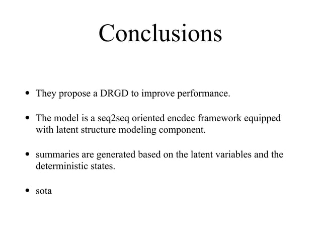 Deep Recurrent Generative Decoder For Abstractive Text Summarization Ppt