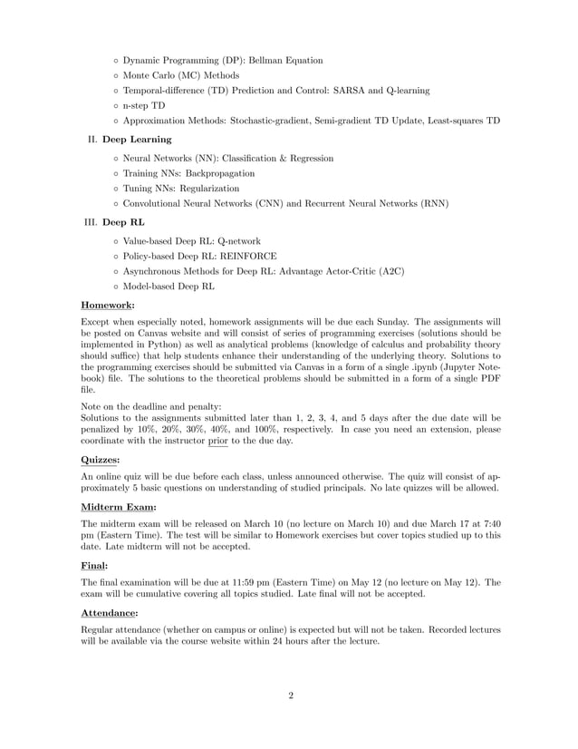 Deep reinforcement learning | PDF