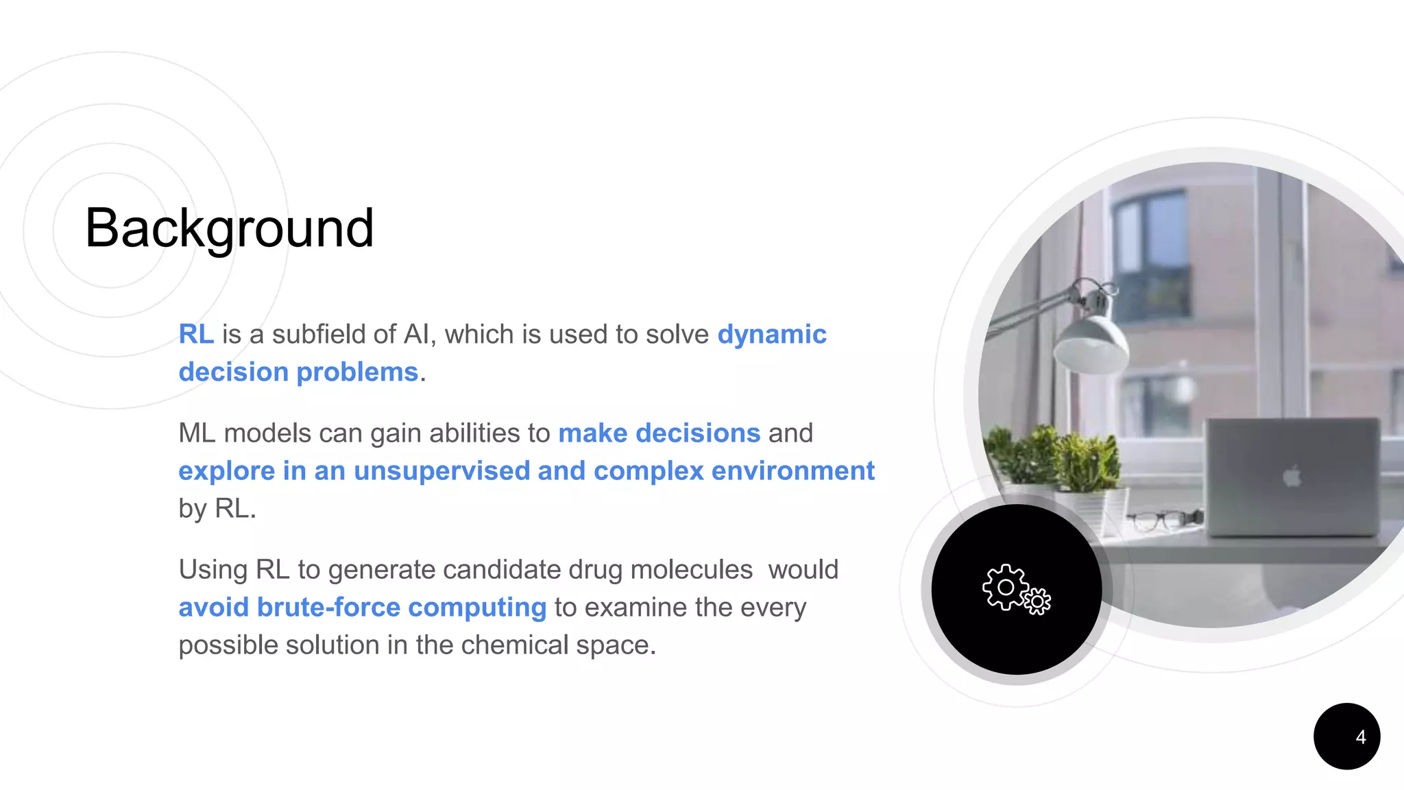 Deep reinforcement learning for de novo drug design | PPTX