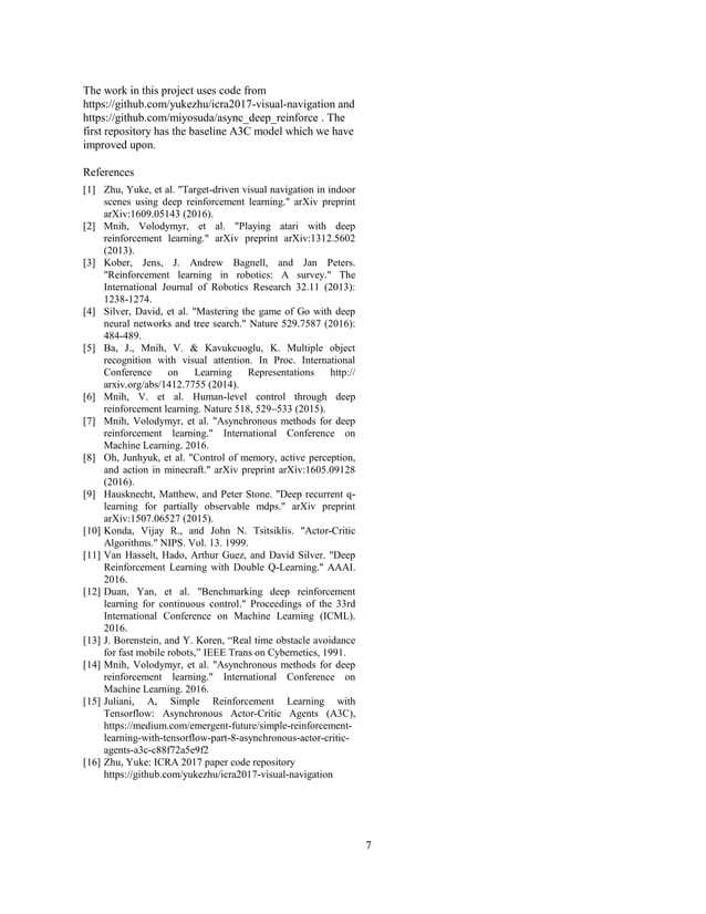 Deep Reinforcement Learning For Visual Navigation Pdf