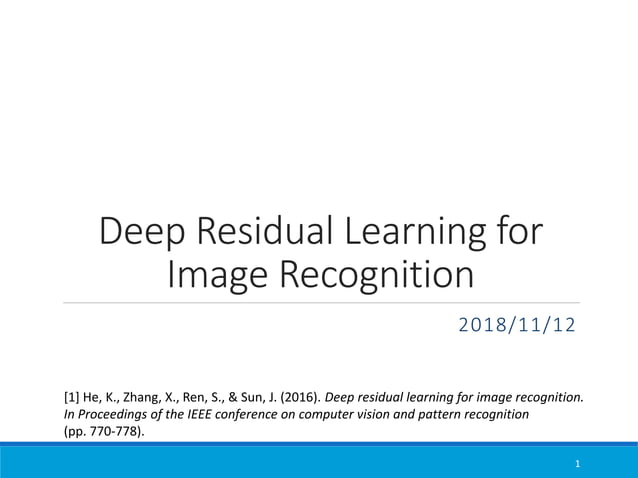 Deep residual learning for image recognition | PDF | Technology & Computing