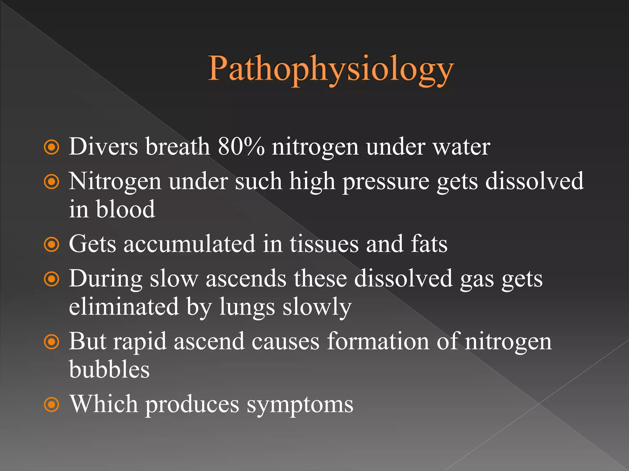 Deep sea diving and physiological response to high barometric pressure ...