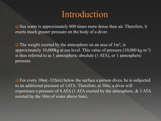 Deep sea diving and physiological response to high barometric pressure ...