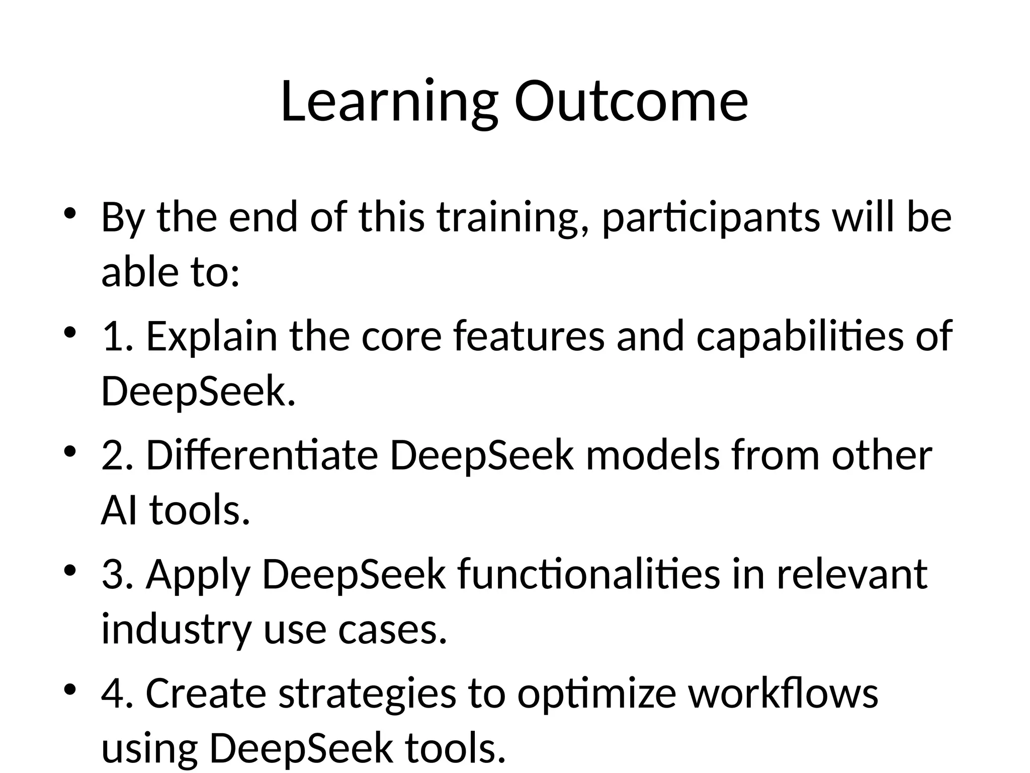 Introduction To DeepSeek Training Slides.pptx