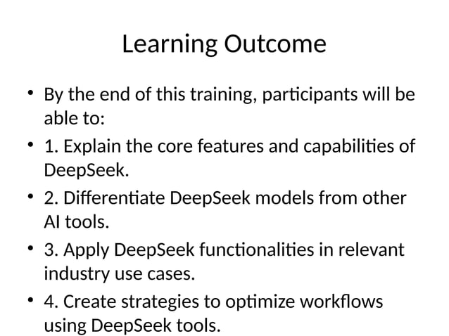 Introduction To DeepSeek Training Slides.pptx