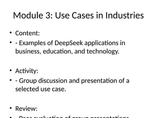 Introduction To DeepSeek Training Slides.pptx