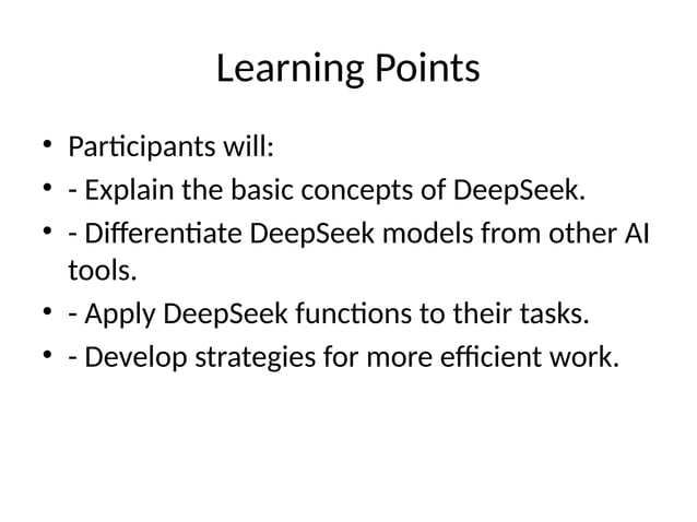 Introduction To DeepSeek Training Slides.pptx