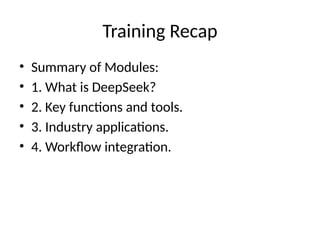 Introduction To DeepSeek Training Slides.pptx