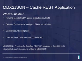 DeepSee Web: Angular Render for InterSystems DeepSee Dashboards | PPT