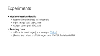 Deep single view 3 d object reconstruction with visual hull | PPT