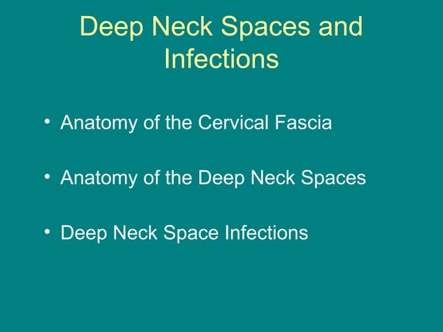 Deep space neck infection . | PPT