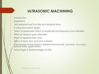 Ultra sonic Machining | POT