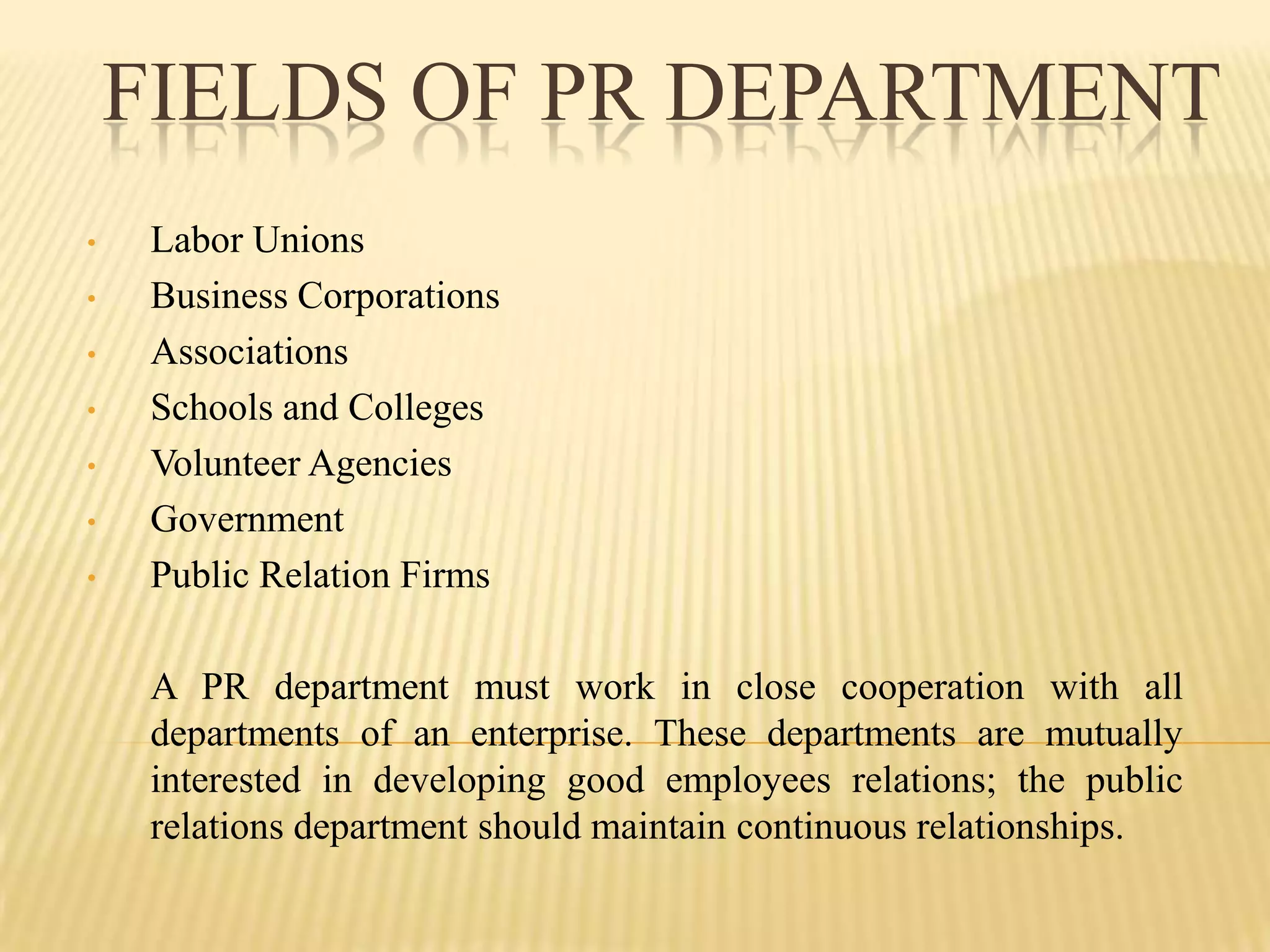 Presentation on pr organization | PPTX