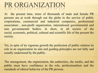 Presentation on pr organization | PPTX