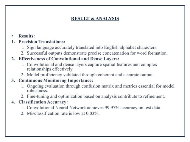 Presentation_Conversion of Sign language to text.pptx | Artificial ...