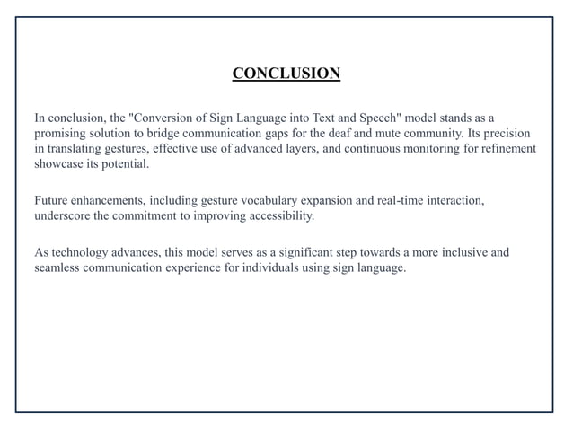 Presentation_Conversion of Sign language to text.pptx | Artificial ...