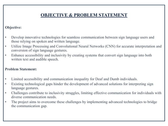 Presentation_Conversion of Sign language to text.pptx | Artificial ...