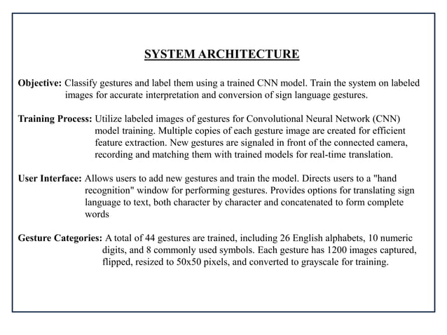 Presentation_Conversion of Sign language to text.pptx | Artificial ...