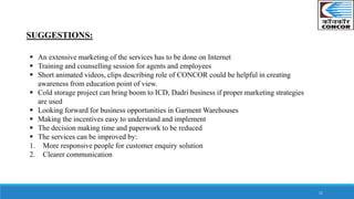 Deepti sharma SIP- CONCOR ppt | PPTX
