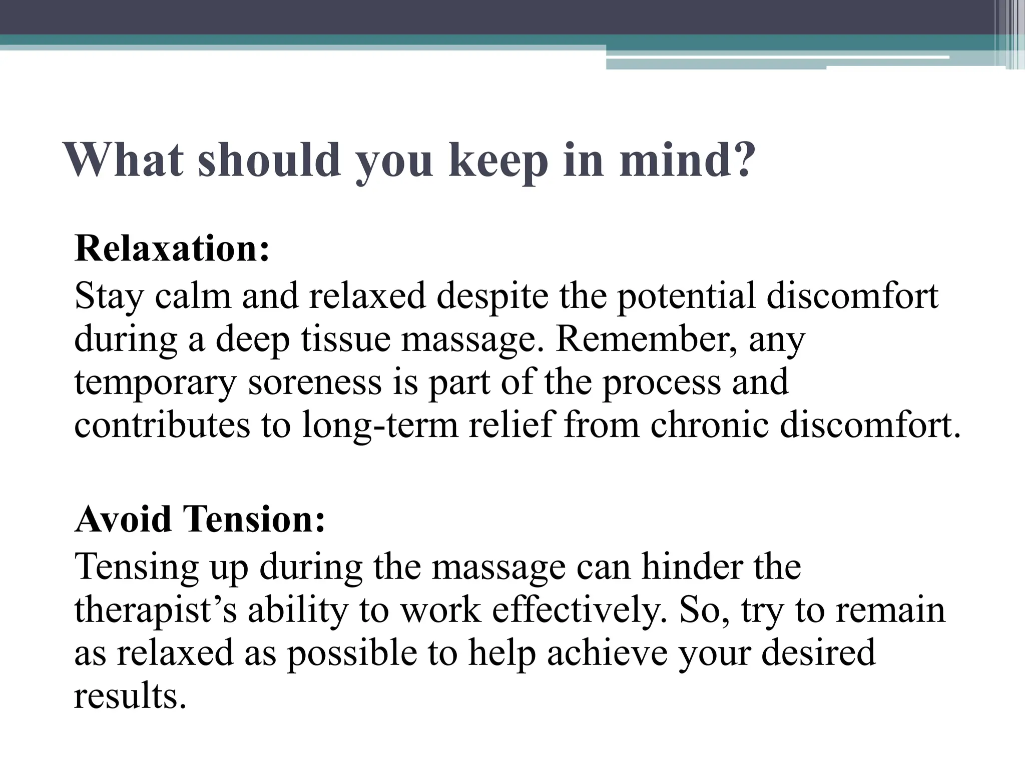 Deep tissue massage- A complete overview | PPTX
