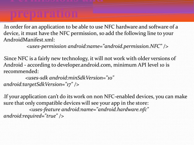 Near Field Communication (NFC Architecture and Operating Modes) | PPTX | Email | Internet