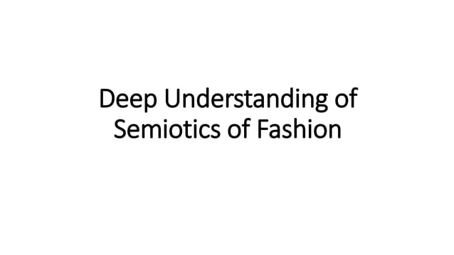 Deep Understanding of Semiotics of Fashion T Shirt Plus.pptx | Women\'s ...