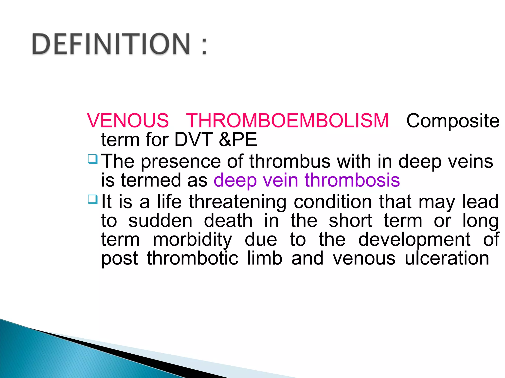 Deep vein thrombosis | PPT