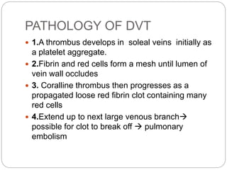 Deep vein thrombosis | PPTX | Lung and Respiratory Health | Diseases ...