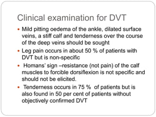 Deep vein thrombosis | PPTX | Lung and Respiratory Health | Diseases ...